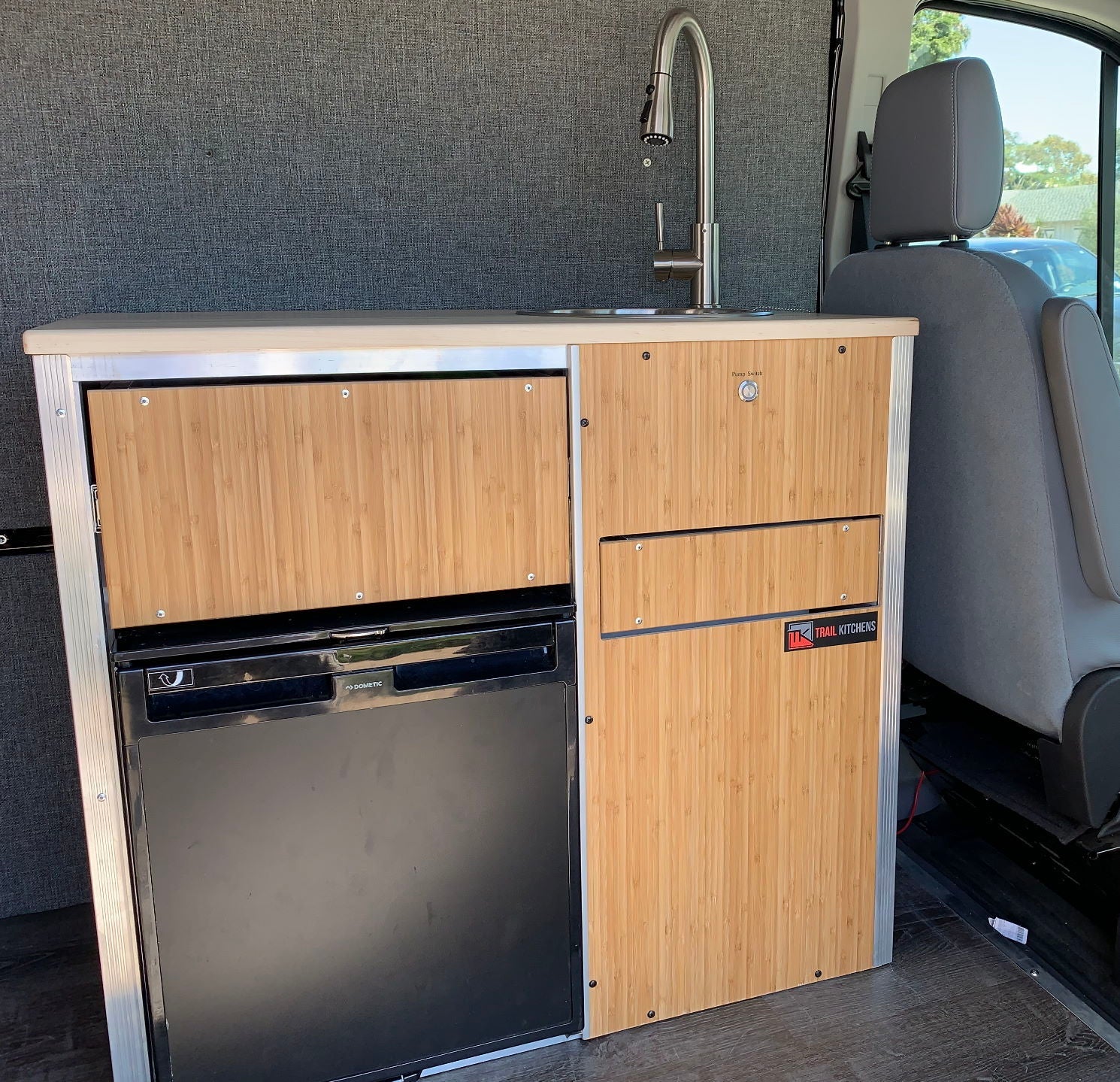 Campervan Kitchen Pod with Fridge - Trail Kitchens - Trail Koncepts